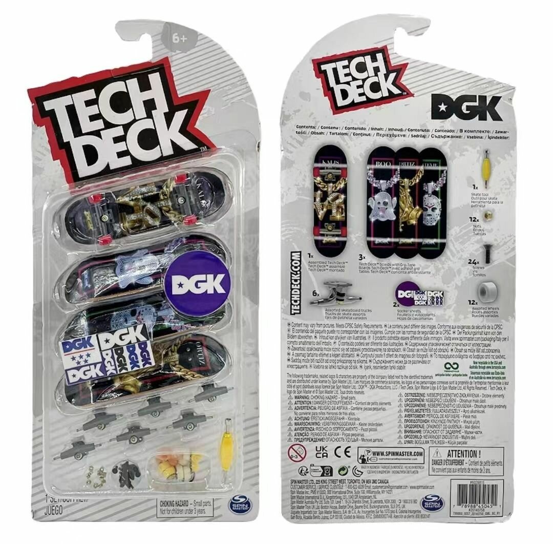 Tech Deck Pro Fingerboard, набор из 4-х (с аксессуарами) Подарок для детей