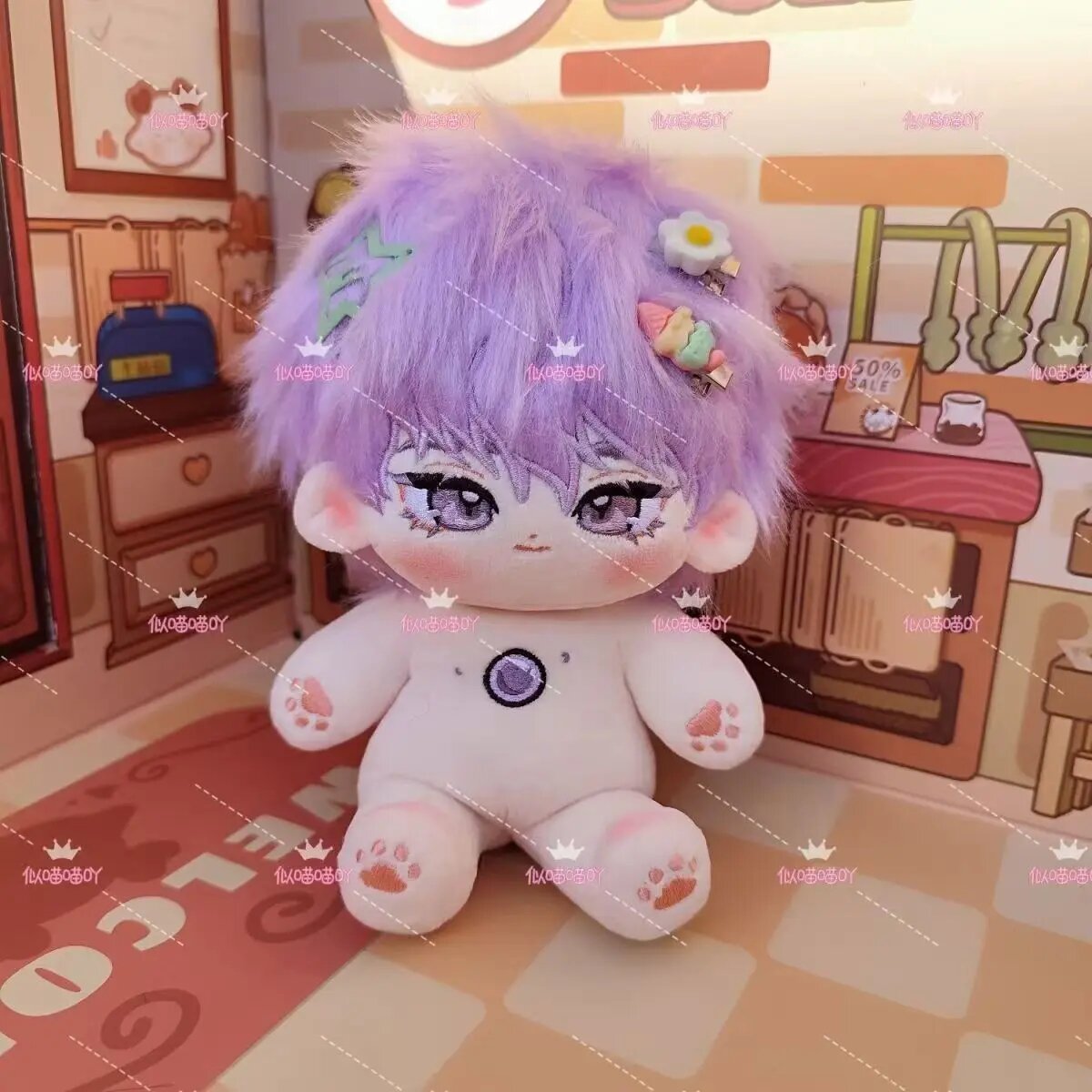 Плюшевая игрушка NIJIGEN PLANET Pearl Boy, цвет A only doll body, с каркасом