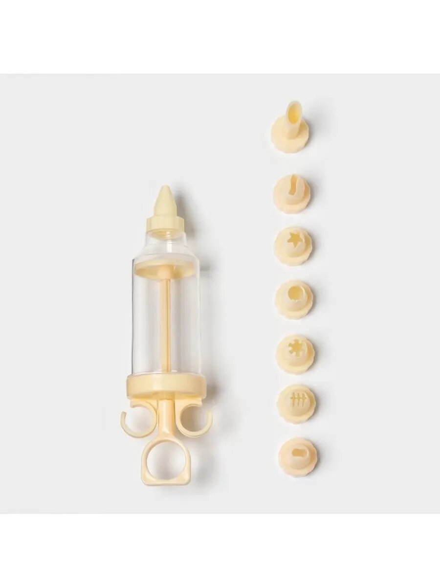 Шприц кондитерский Доляна «Cластёна», 8 насадок, 17×5×5 см,