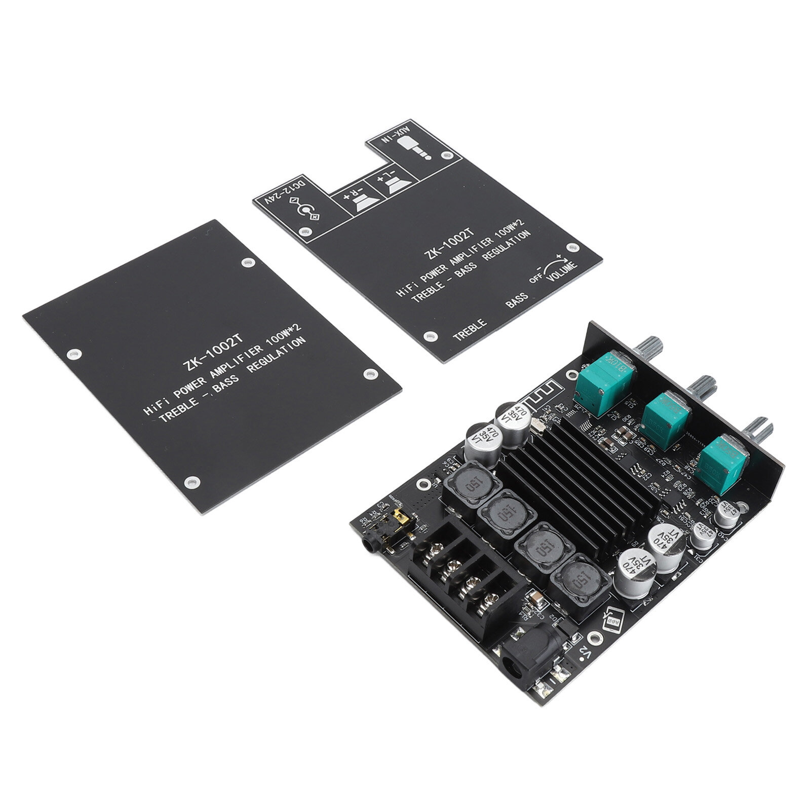 Плата усилителя 2x100 Вт HIFI с регулировкой высоких и низких частот TPA3116D2 DC12‑24 В BT AUX входы 2.0-канальная стерео плата усилителя для беспроводных динамиков своими руками