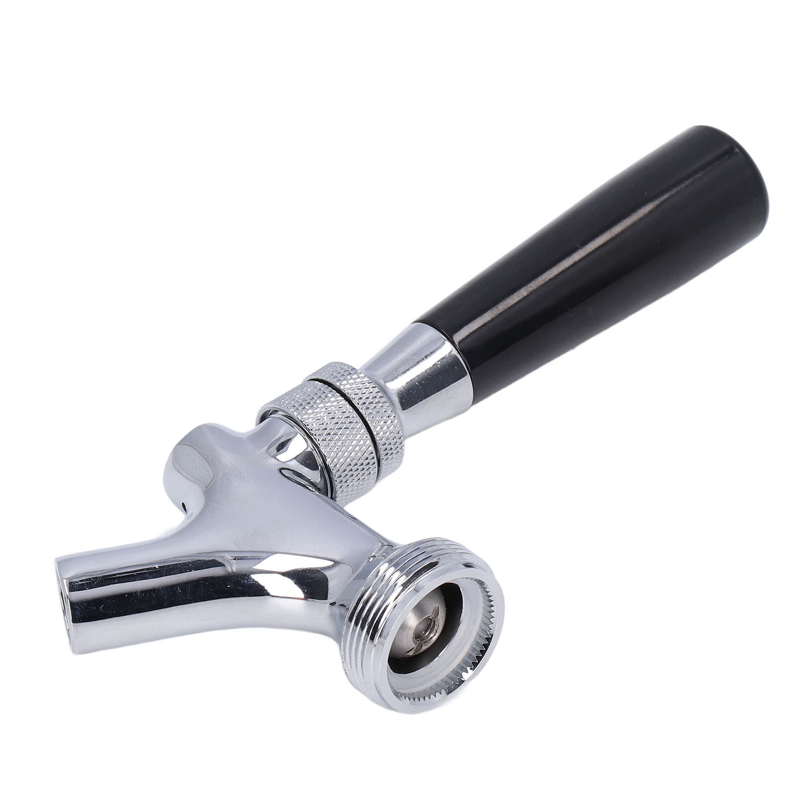 Кран для пива бочка кран 304 нержавеющая сталь аксессуар замена для бара ресторана серебристый 1 штука длина выхода воды большая внутренность гладкая герметичное уплотнение материалы латунь пищевая сталь размер резьбы 28мм внешний диаметр мужская резьба