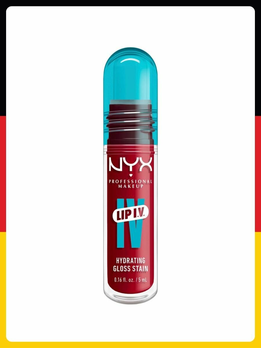 Блеск для губ NYX Professional Makeup Lip I.V. Hydrating Gloss Serum Red-y. Set. Wet, 5 мл