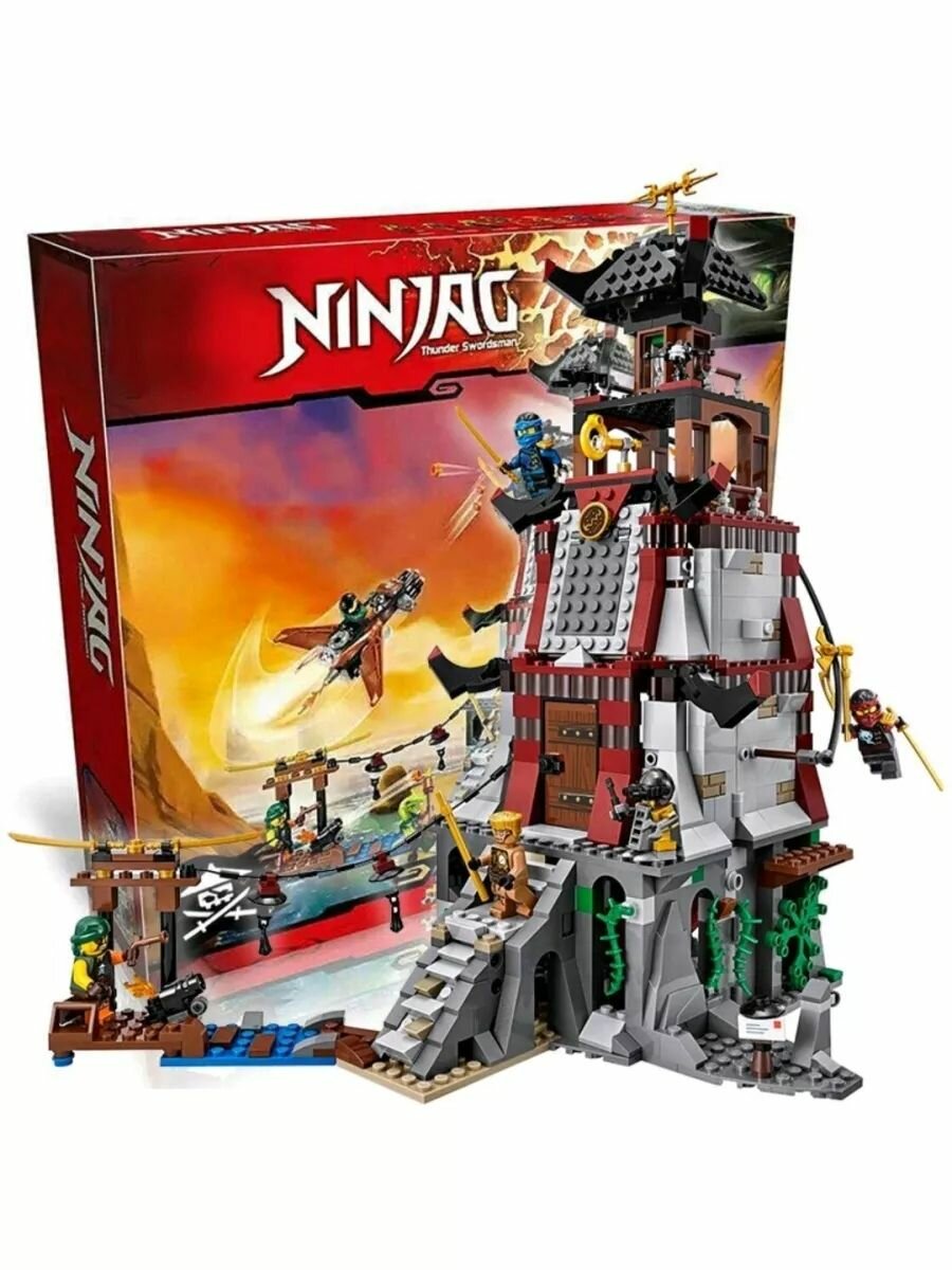 Конструктор Ниндзяго Осада маяка,815 деталей, подарок для ребенка, совместим с Ninjago 70594, герои комиксов, Фантазия без границ, Фигурки, оружие, животные и птицы, Дома и замки, для мальчиков, для девочек
