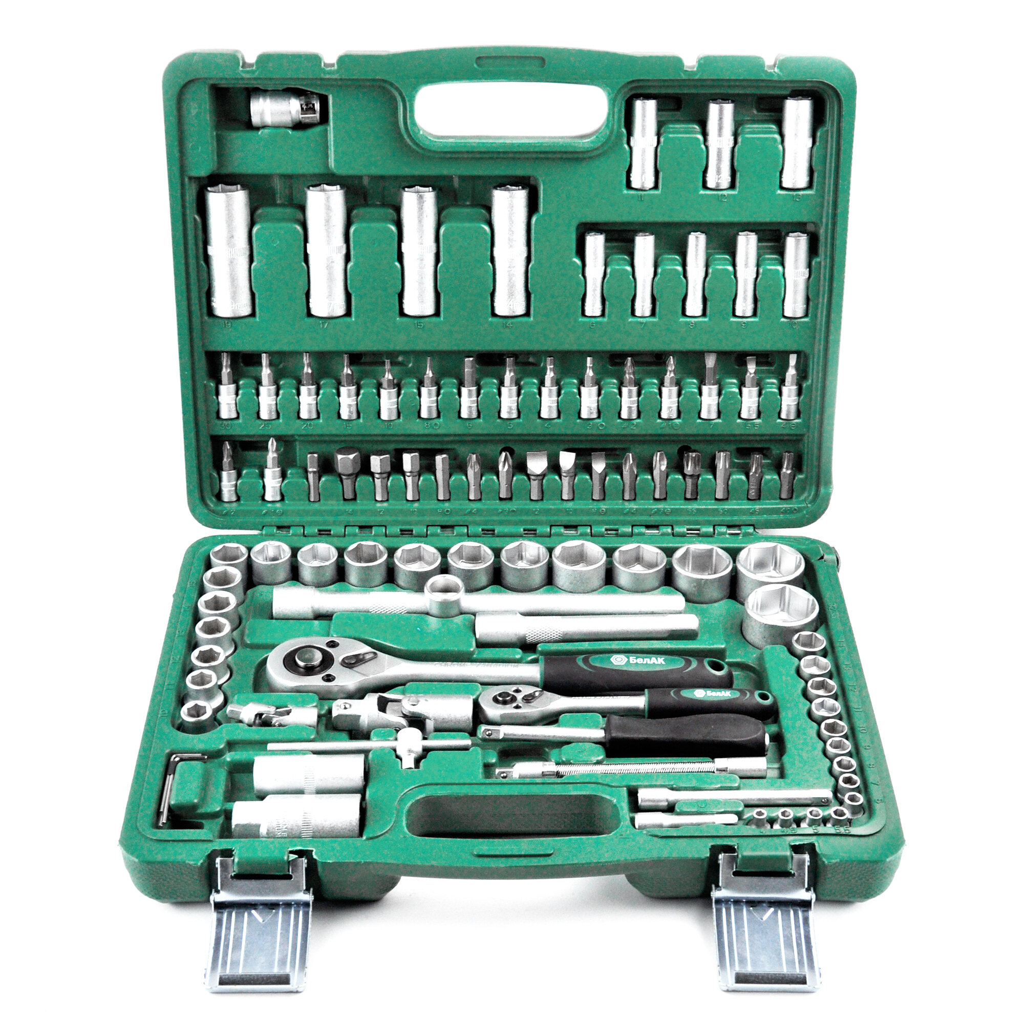 Набор инструментов 94 предмета 1/2", 1/4" в кейсе МАСТЕР, БелАК