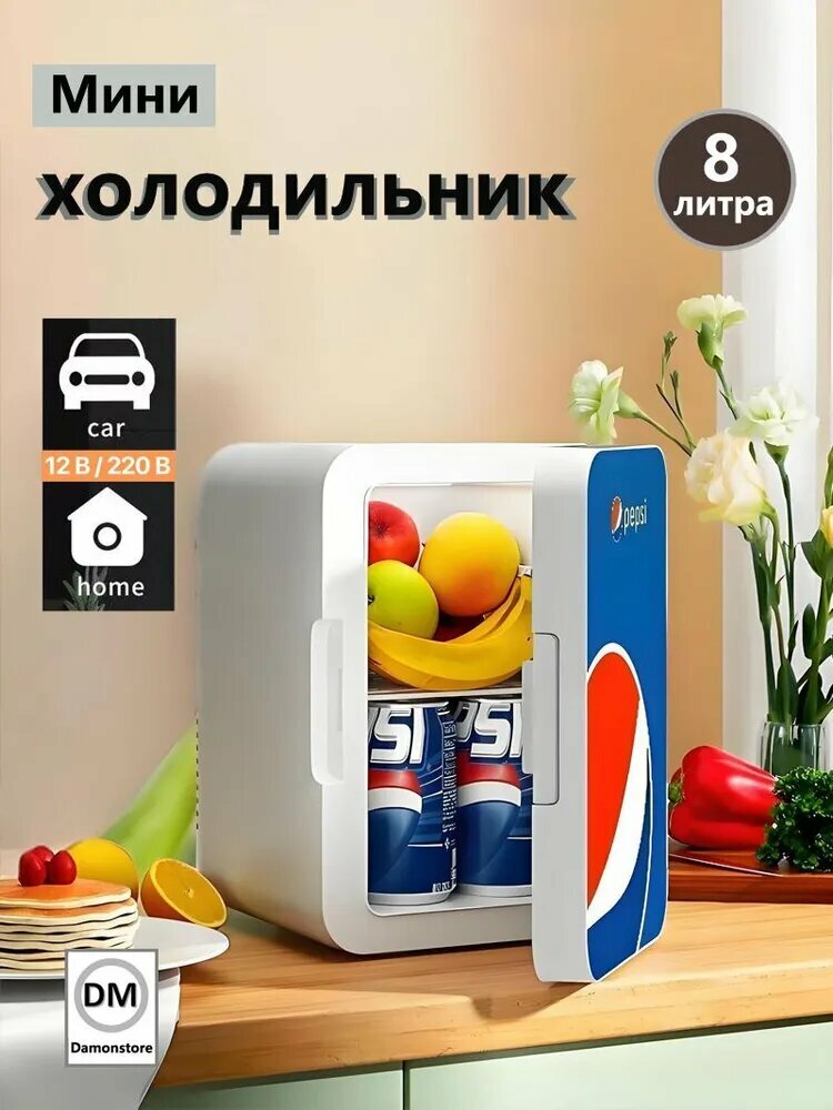 Рефрижератор BX-BS-PT-8L, для автомобиля и дома, 12/220 V, синий