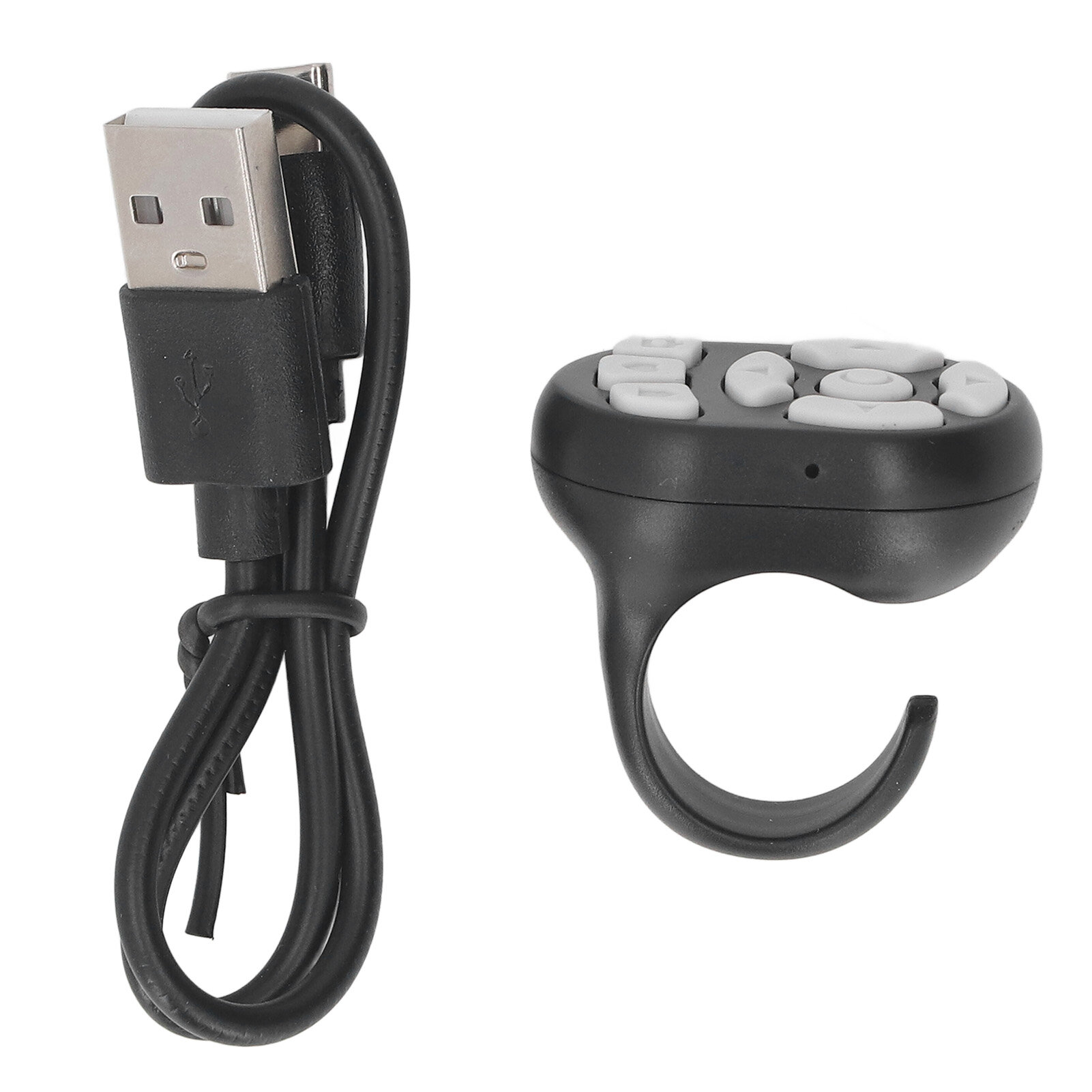 Беспроводной пульт дистанционного управления для видеозаписи с функцией прокрутки страниц и Bluetooth для телефонов iOS 15, черный.