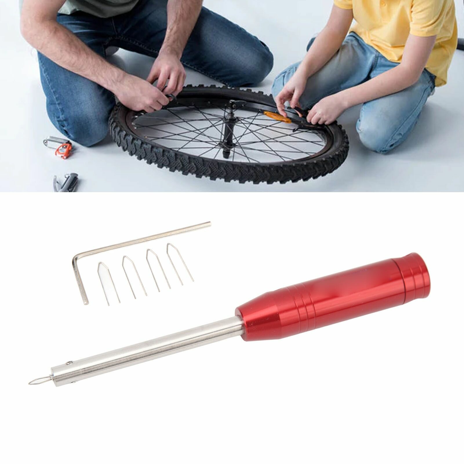 Гаечный ключ для снятия колпачка со спицы горного велосипеда и его ремонта