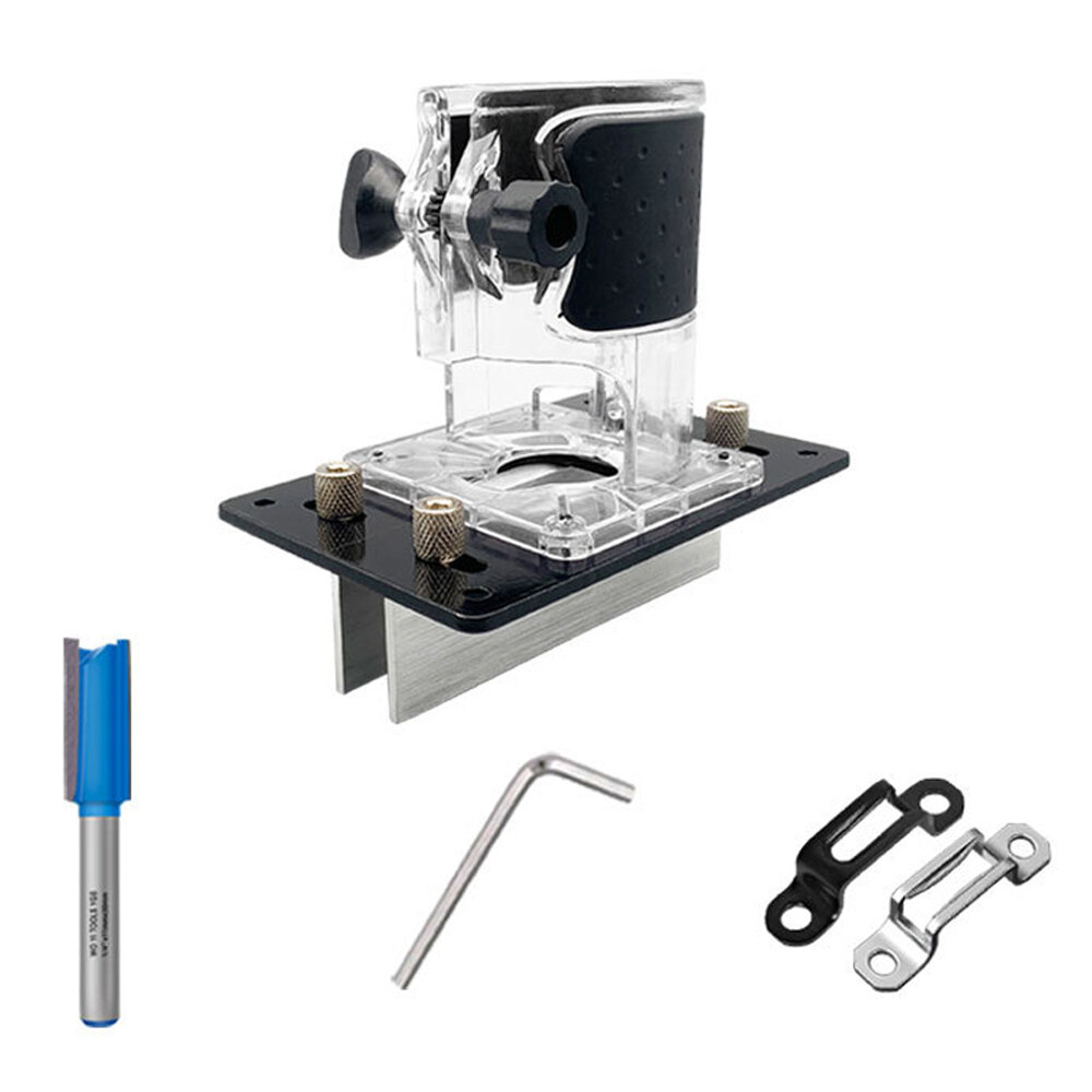 Универсальный кронштейн для невидимых крепежных элементов 2 в 1, основание для фрезерного станка по дереву, направляющая для обрезного станка 65 мм с фрезерным резцом для шкафов, гардеробов, мебели, полок для обуви.