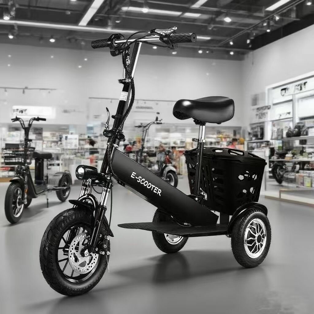Легкий электрический трехколесный самокат с литиевой батареей, складной автомобиль для взрослых, пикап, электромобиль для детей