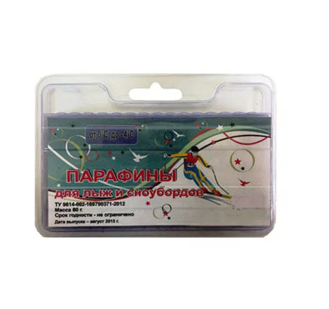 Парафин Sprint для лыж и сноубордов, мазь скольжения, плб-ф, 0-4°c, 80 г, фиолетовая