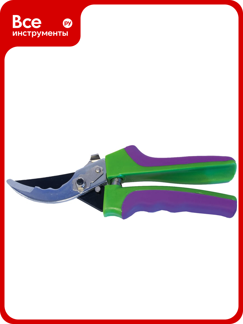 Усиленный обводной секатор DON GAZON с двухкомпонентными рукоятками, стальными лезвиями с тефлоновым покрытием