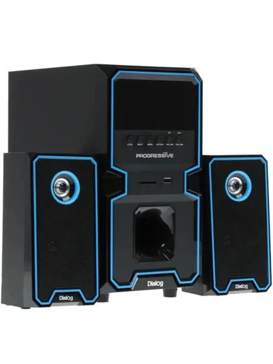 Колонки Progressive AP-222B AP-222B синий - 2.1, 45 Вт