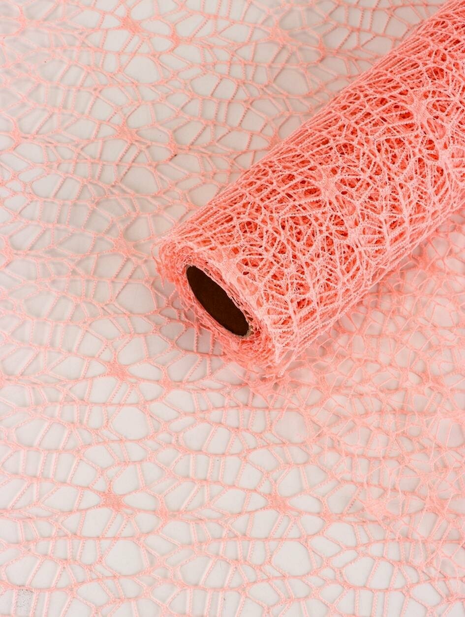 Сетка UPAK LAND "Крошет", цвет пудра, размер 50 см х 4,5 м, К20