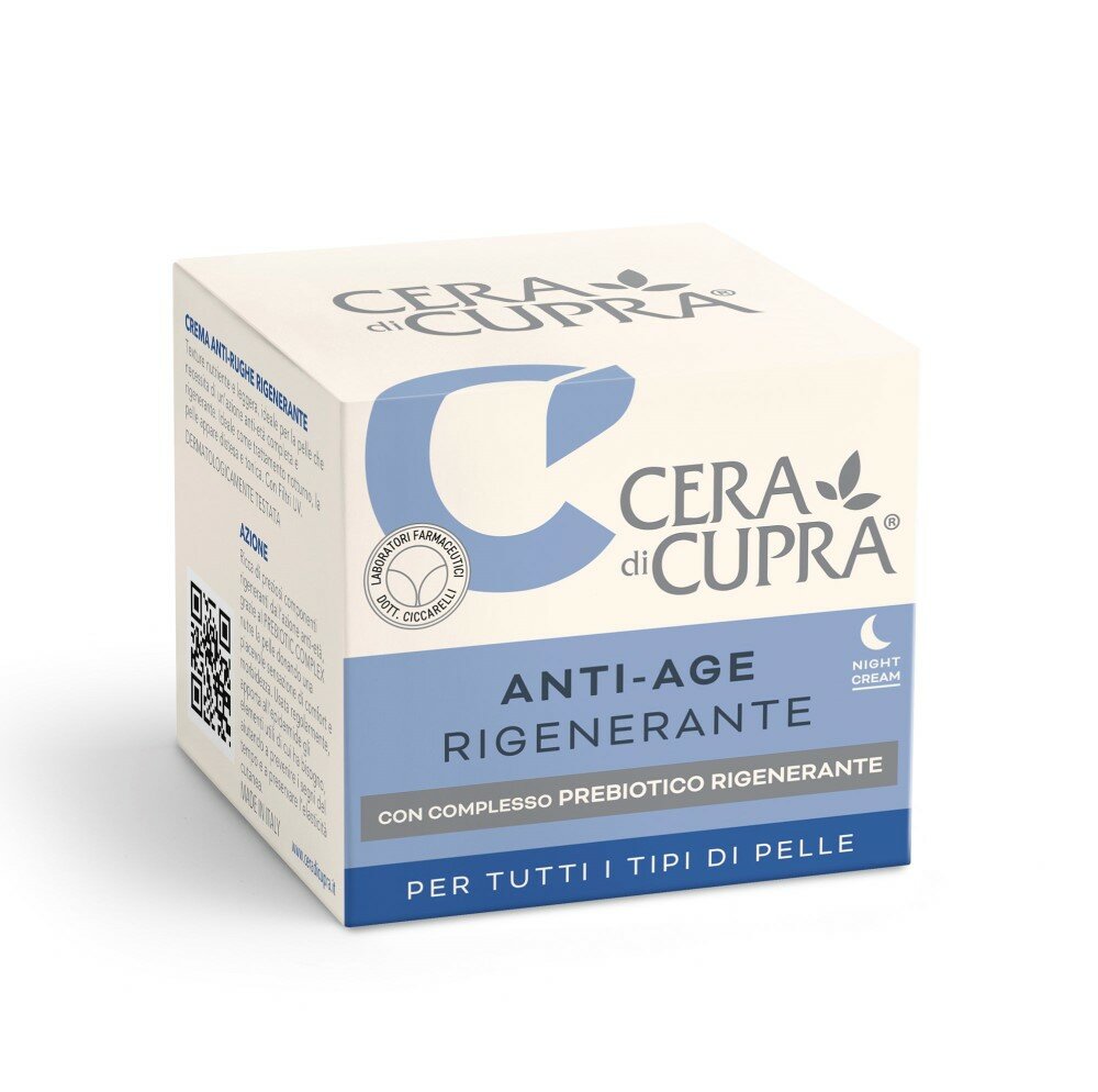 CERA DI CUPRA Крем для лица ночной антивозрастной восстановление 50мл с комплексом пробиотиков для всех типов кожи