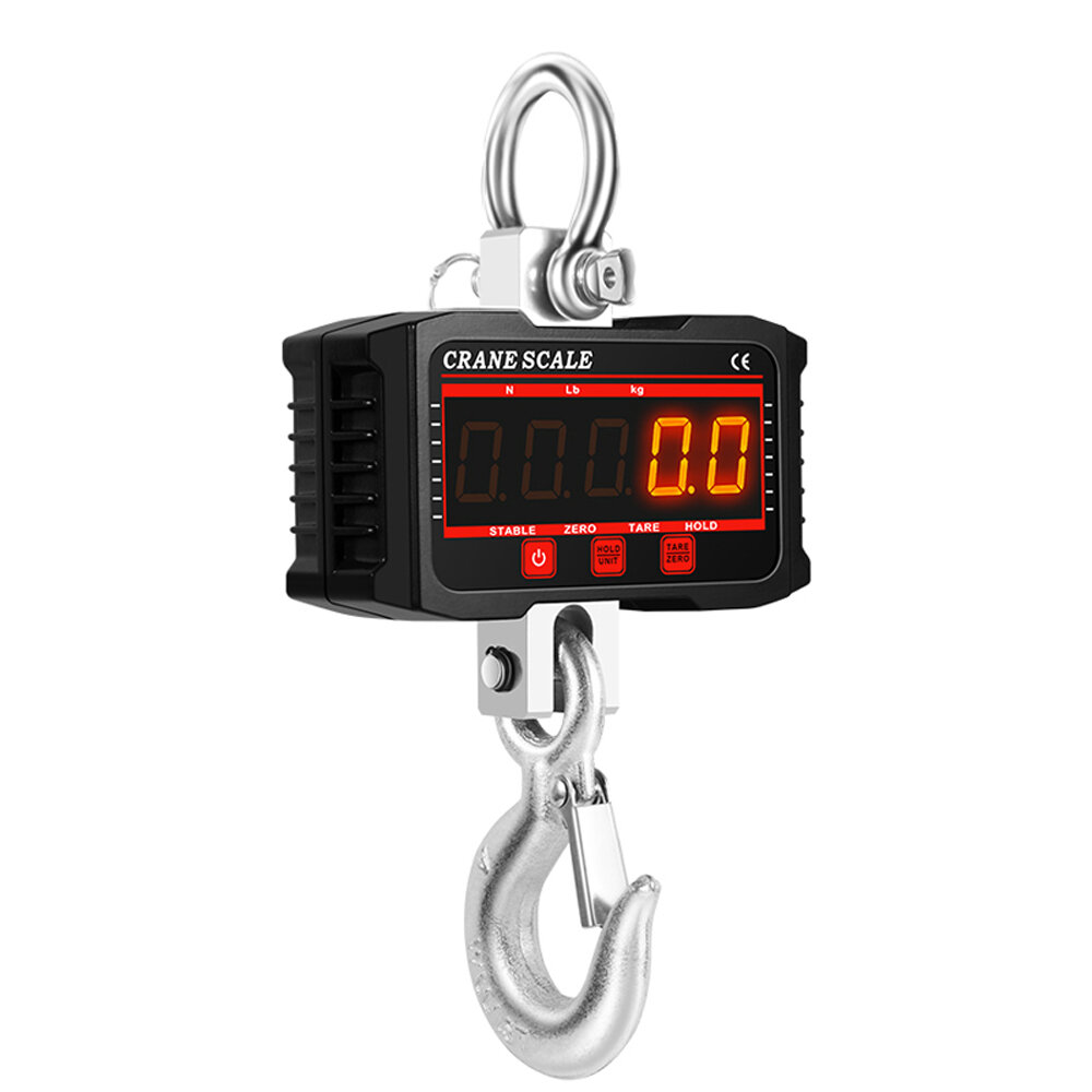 Digital LCD Display Crance Scale High Load Portable Industrial Electronic Heavy Duty Weight Hook Crane with 3 Units Conversion Function