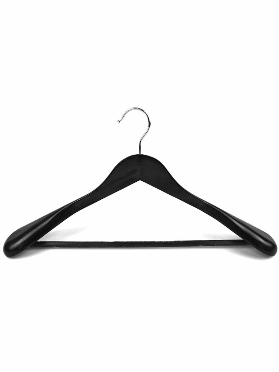 Вешалка-плечики для одежды деревянные широкие Ridberg 4 шт. (Black)