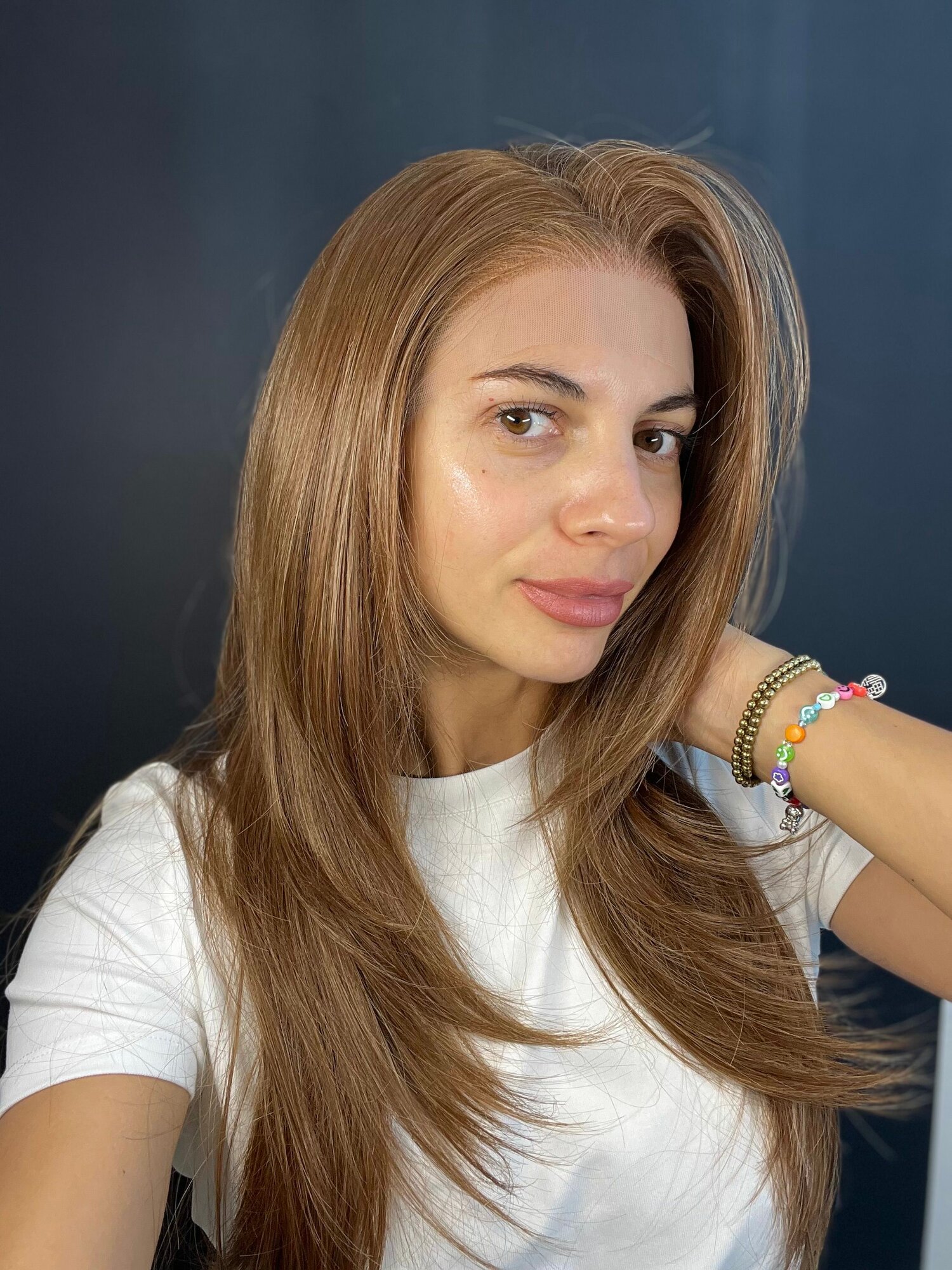 Парик каре , рыжий термоволокно премиум . Полусистема, ONLYSHAIR