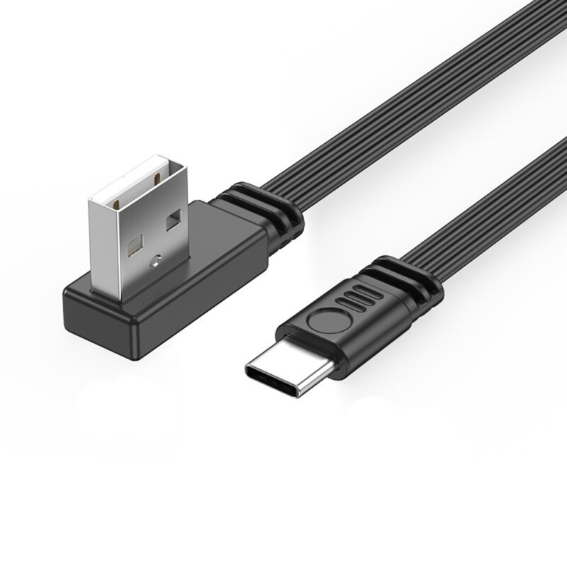 Кабель для передачи данных Type C-10 см-USB с прямым изгибом к прямой головке typec