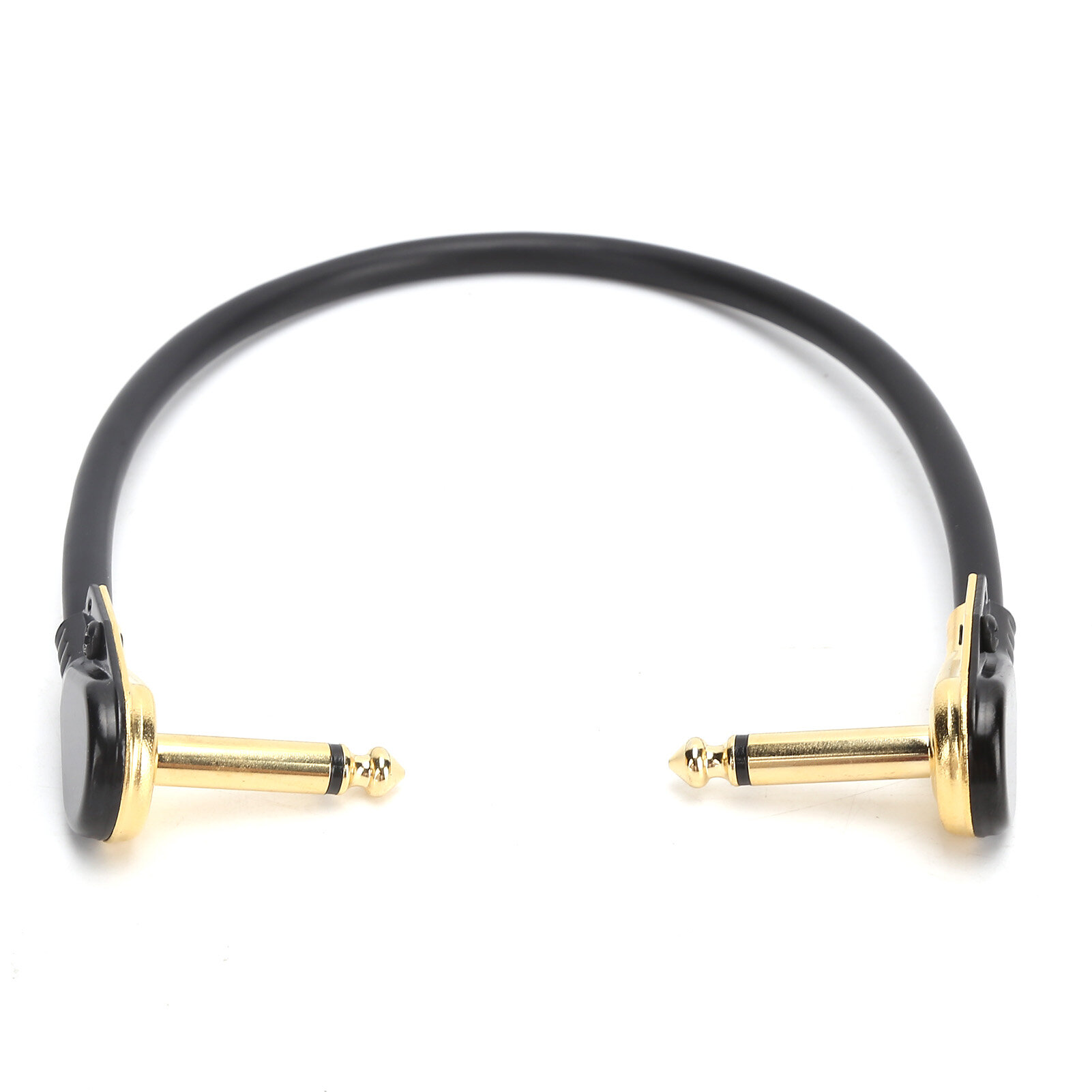 Кабель JORINDO, 6.35 мм эффекторный для электрогитары, двойной прямой угол, длина 15 см.