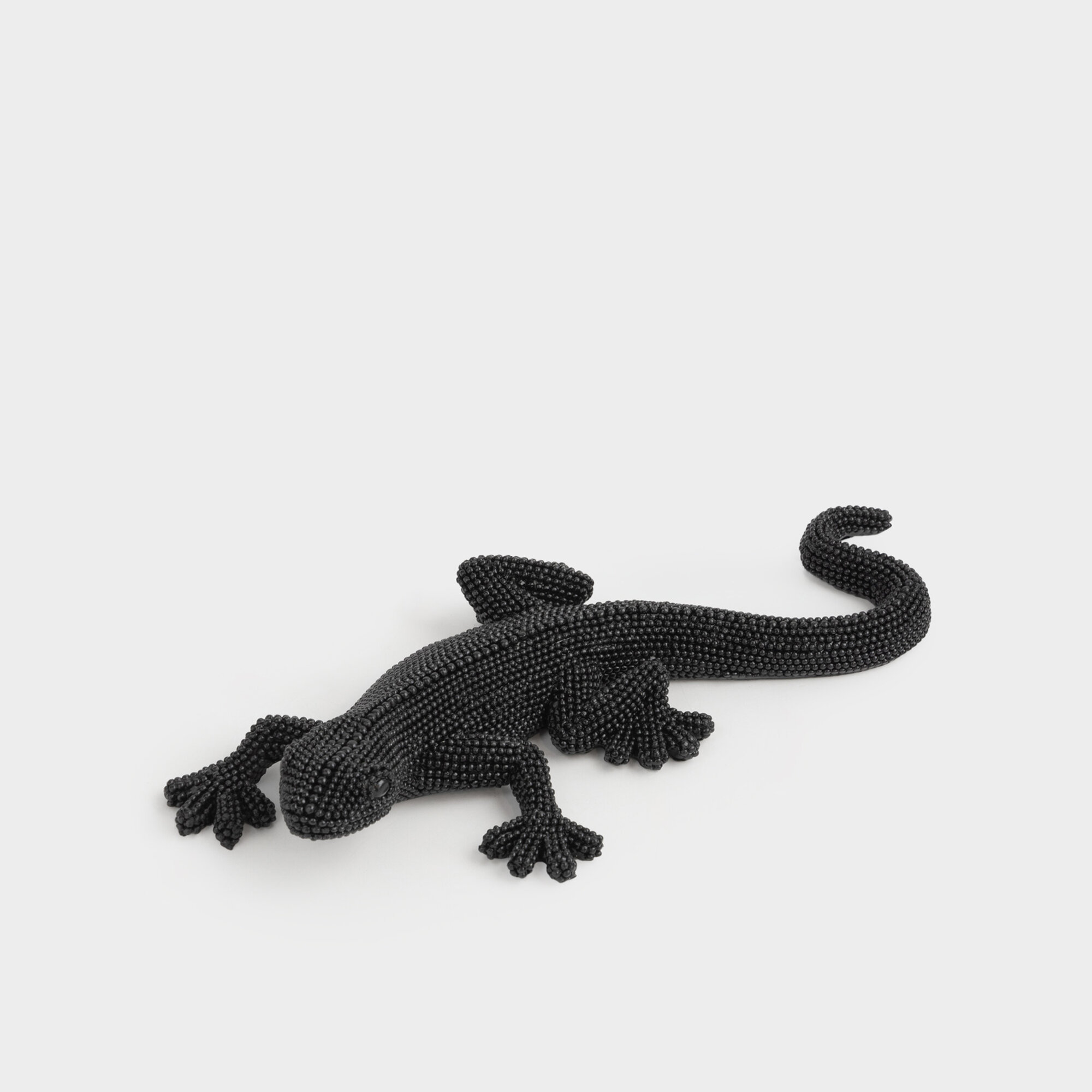 Статуэтка, 25 см, полирезин, черная, Ящерица, Paradise garden