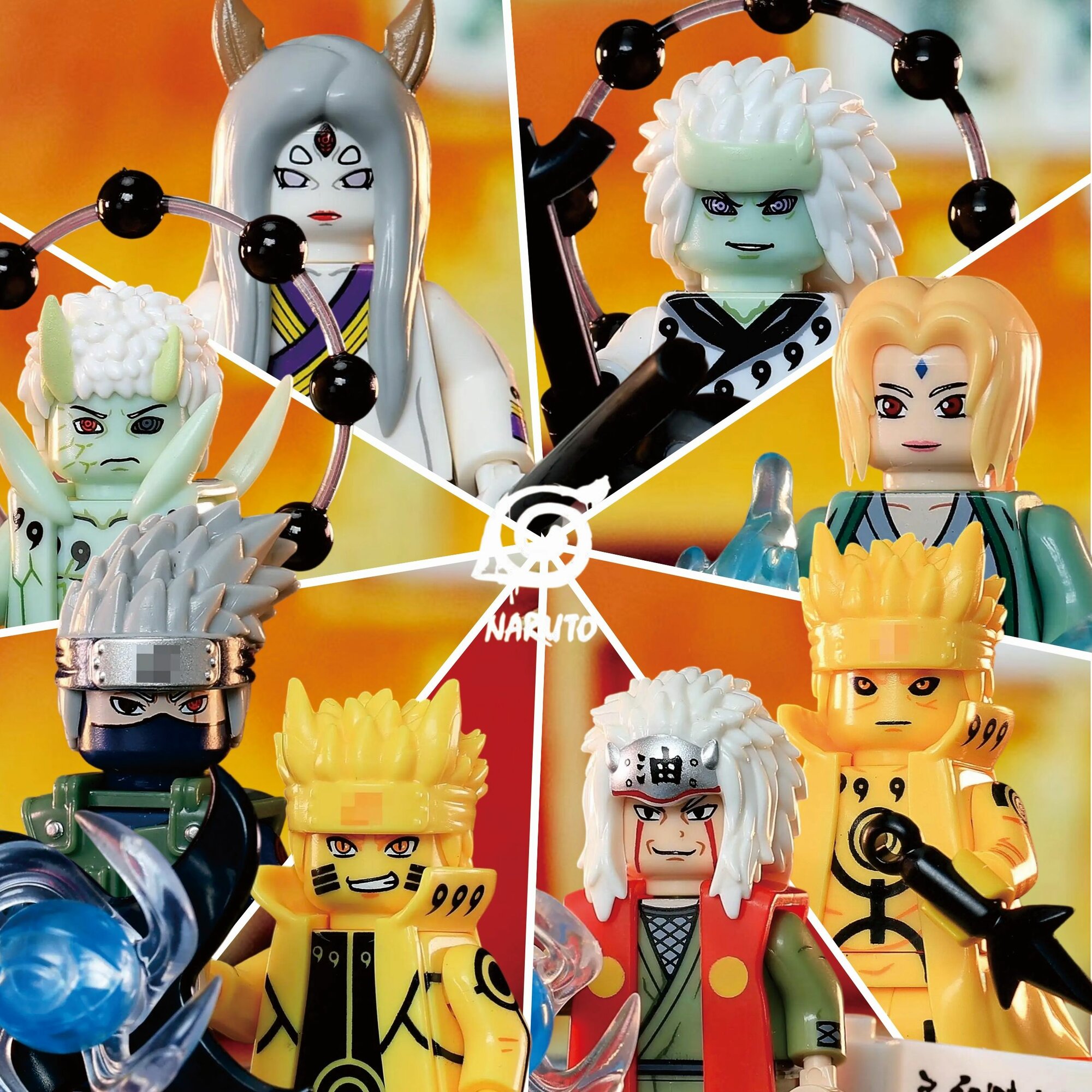 Naruto/Набор игрушки минифигурки аниме Наруто 8 шт/конструктор совместимый с лего/конструктор Наруто
