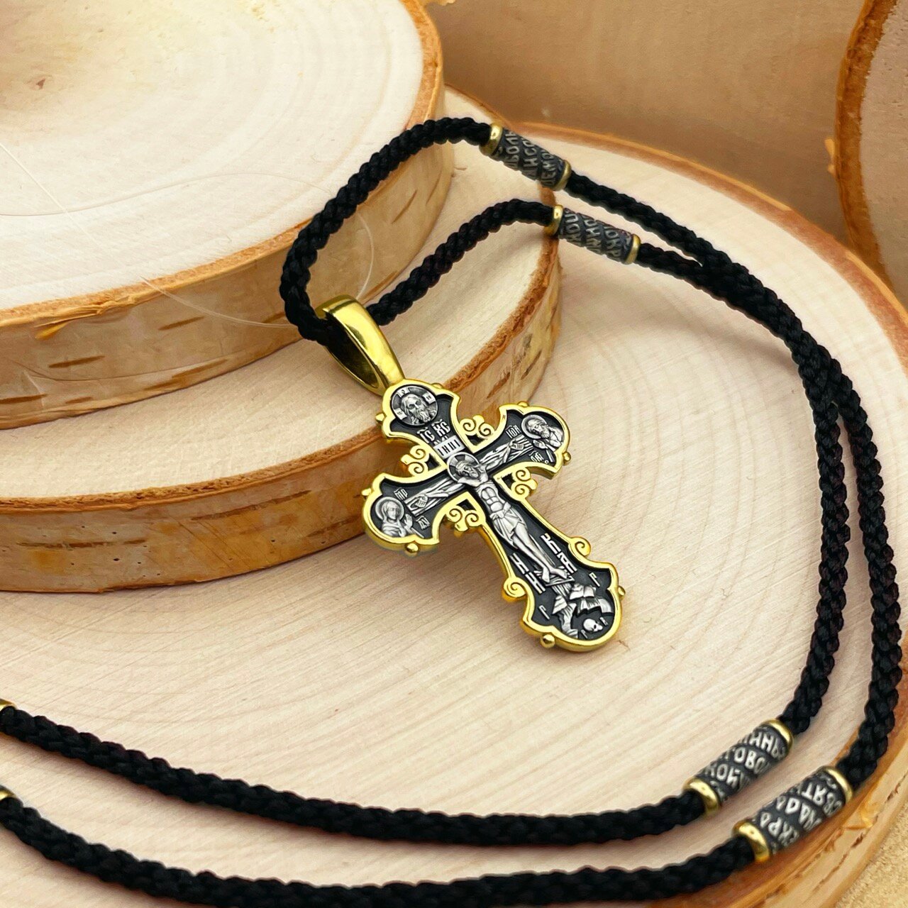 Комплект украшений, серебро, 925 проба, золочение, оксидирование, чернение