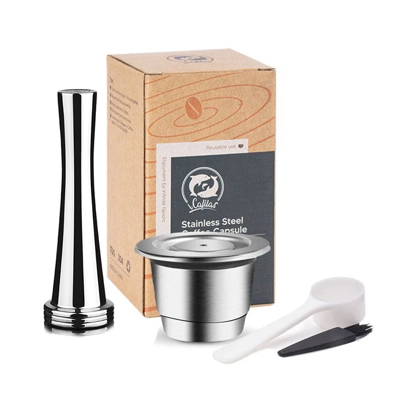 Многоразовые капсулы для Nespresso из нержавеющей стали ICAFILAS 1pc-ti