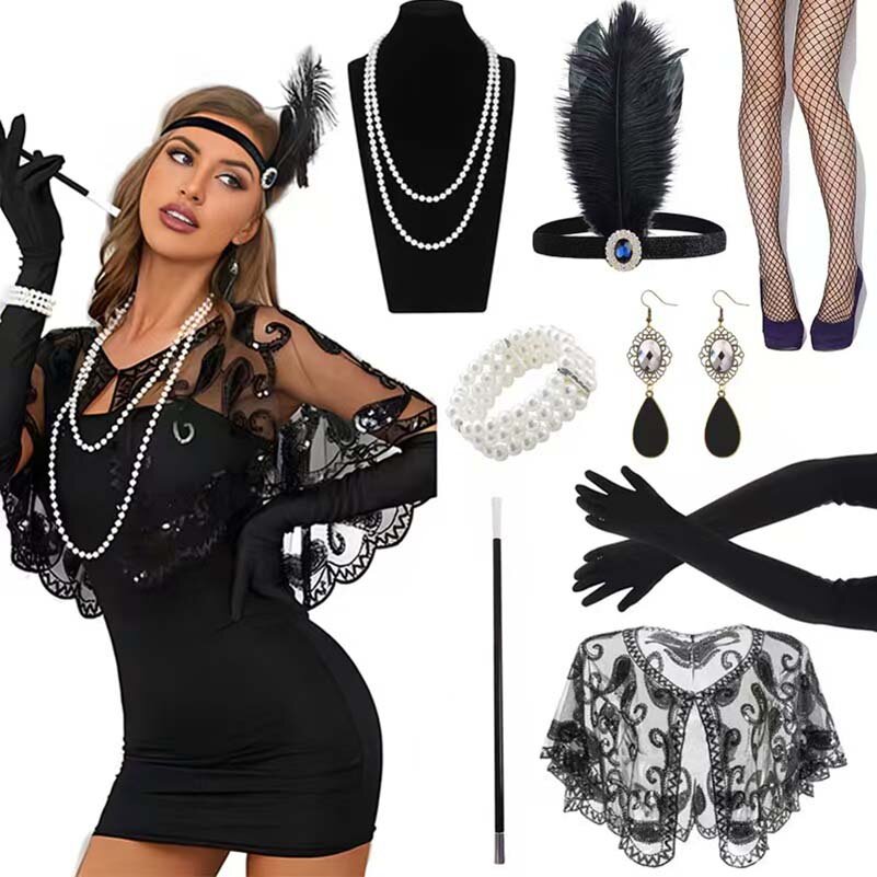 Набор аксессуаров "Великий Гэтсби" с хлопушкой 1920-х годов