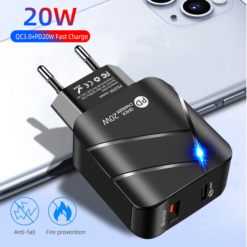 Трансграничная зарядная головка Apple PD, двухпортовый адаптер питания для быстрой зарядки, зарядное устройство