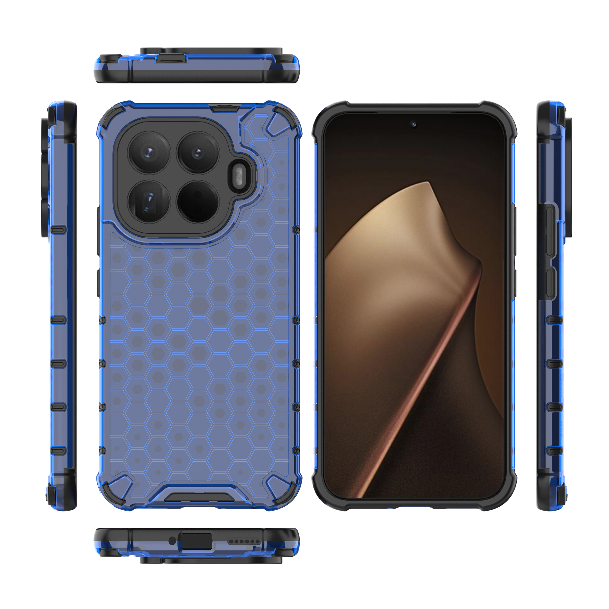 Чехол Для Xiaomi 15T Pro/Сяоми 15T Про, soft touch, чехол-кардиомонитор, поликарбонат (PC), защита камеры, ударопрочный, усиленные углы, Xiaomi, Xiaomi 15T Pro, blue,