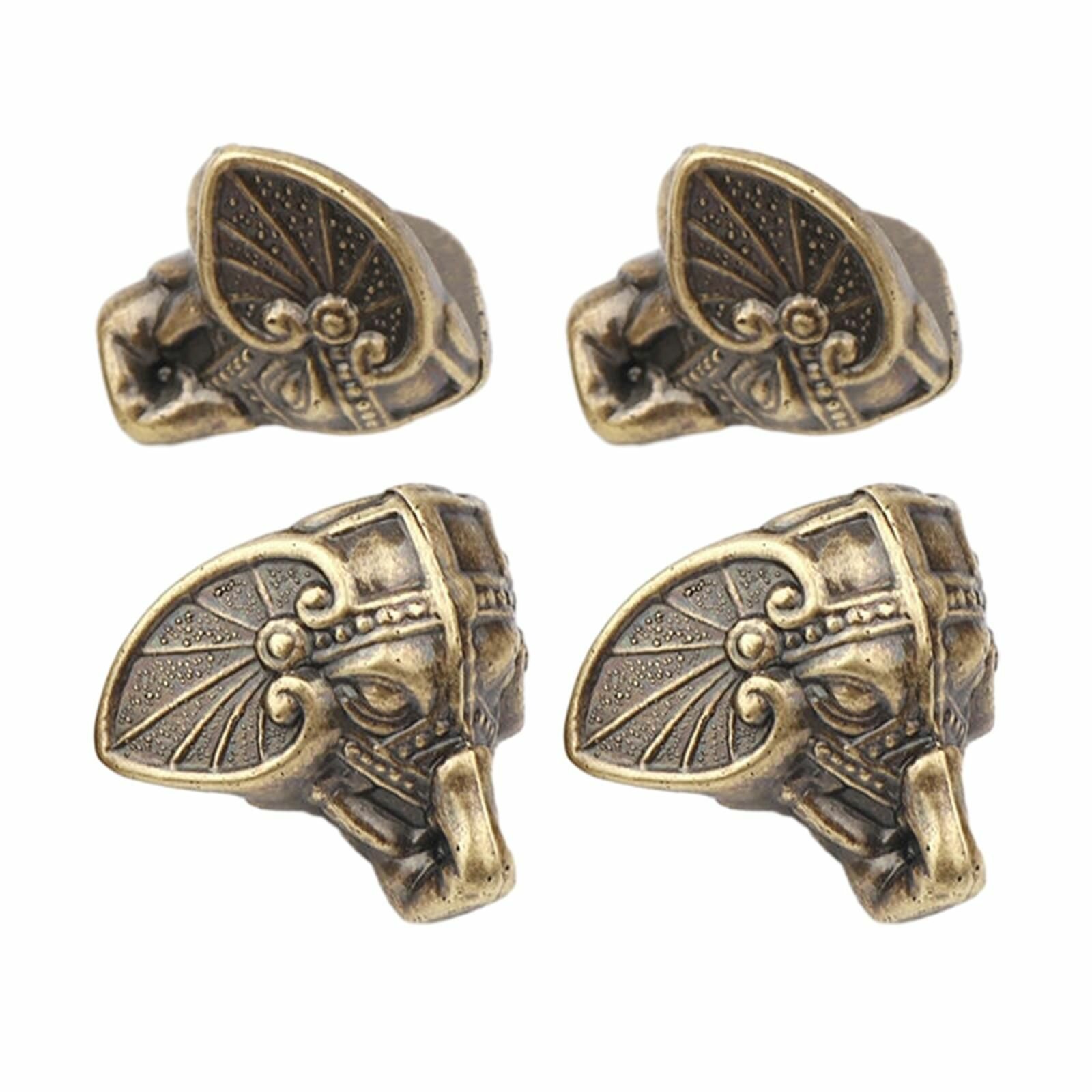 Уголки декоративные для шкатулок и ящиков, слоники античная бронза, 4 шт, защита углов мебели, винтажный стиль