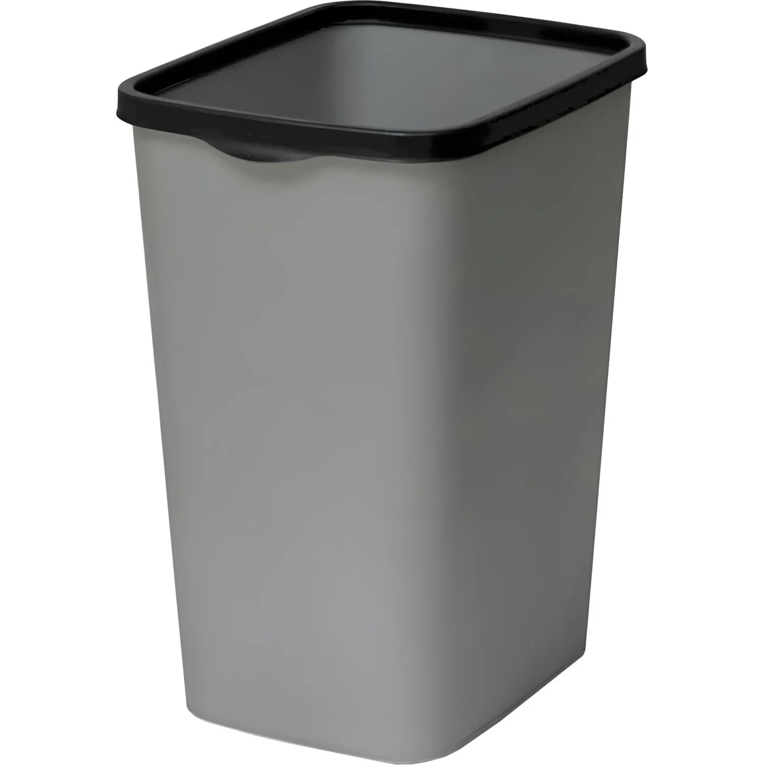 Ведро мусорное пластик с фиксатором Tandem 20л (сер. металлик/черный)_842258