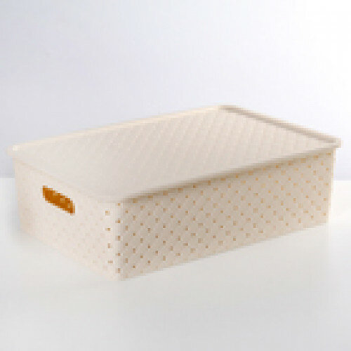 Корзина береста 7.5Л С крышкой СЛ. Кость 350*245*105 виолет