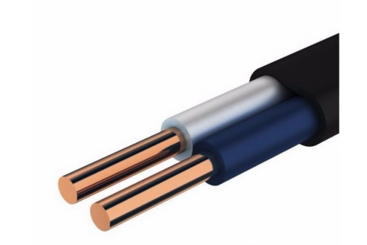 Провод ВВГпнг(А)-LS-0.66 2Х1.5 плоский кабель (отмотка 20М) ГОСТ