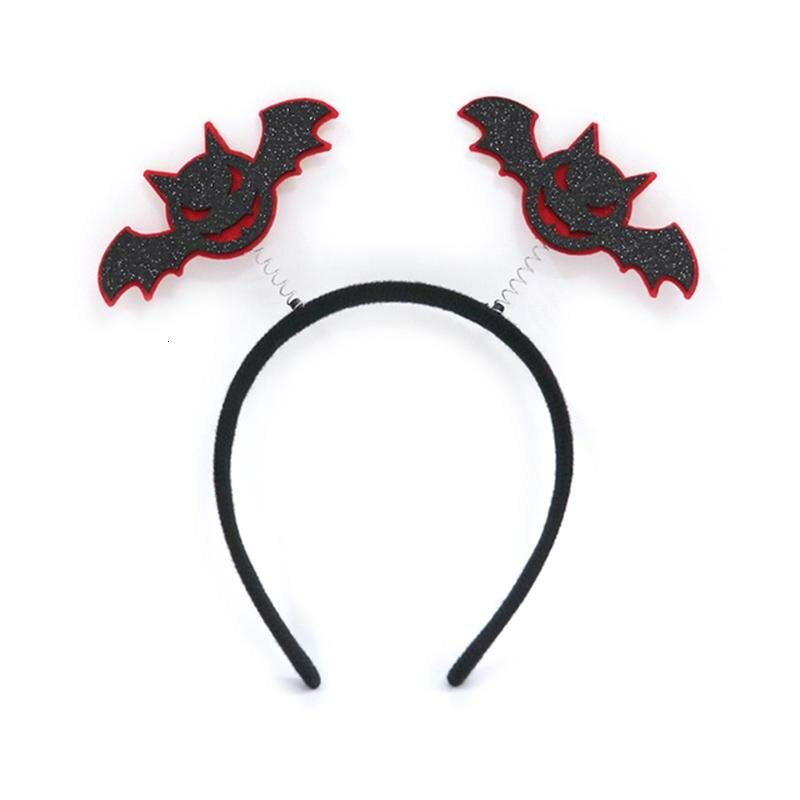 Хэллоуинские обручи для волос с привидениями, летучими мышами и пауками, Черная летучая мышь