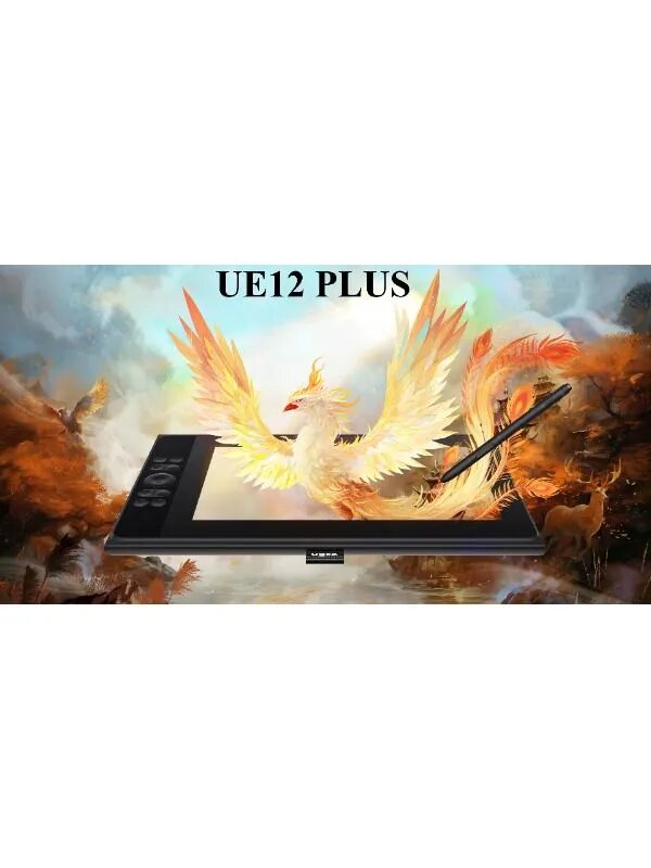 Графический экран UGEE UE12 PLUS, черный матовый, черный