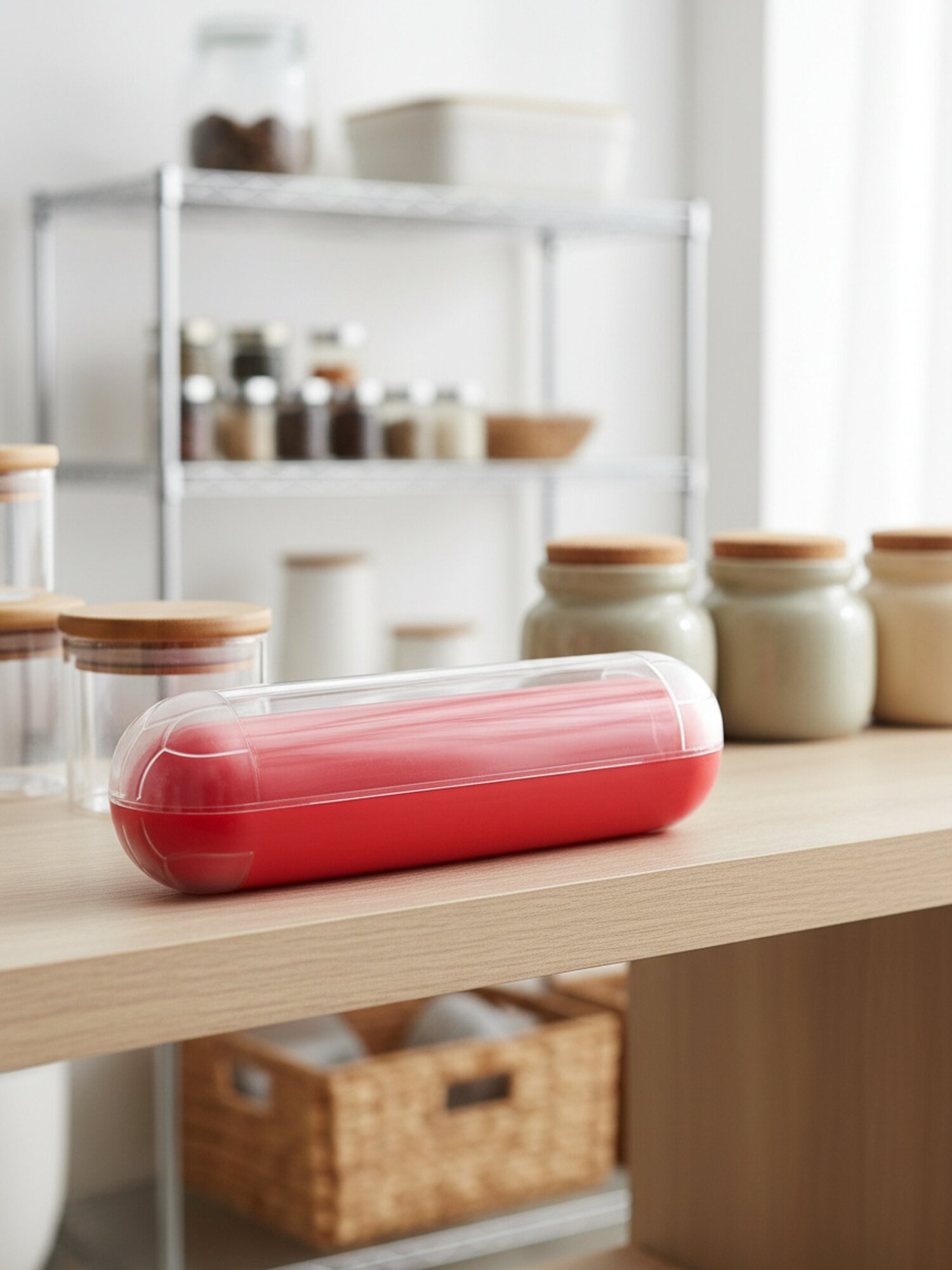 Альтернатива Контейнер пищевой для колбасных изделий пластик, 25х7х7 см