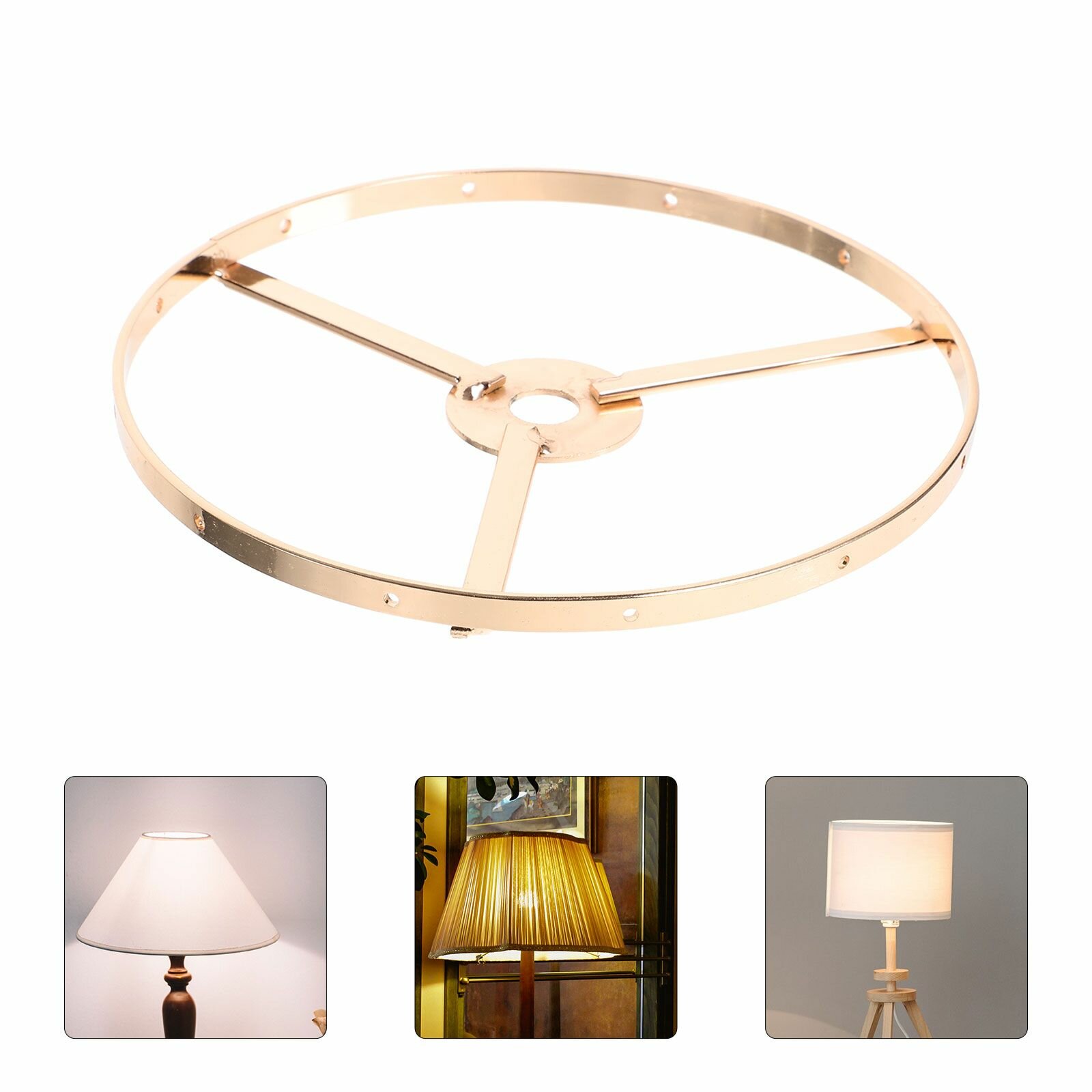 Железное кольцо-держатель абажура золотого цвета для светильников