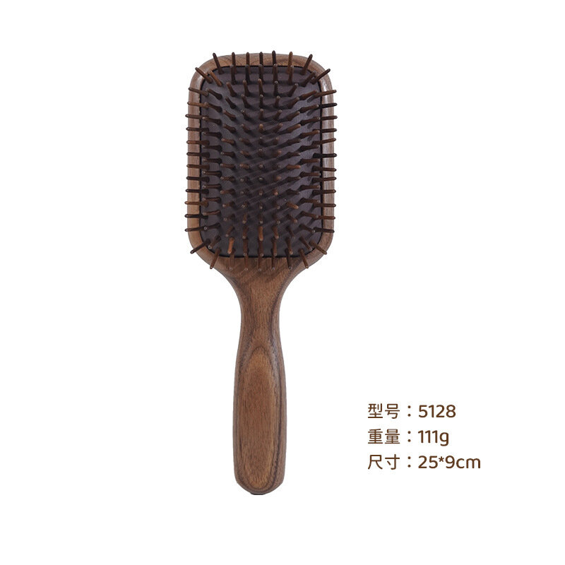 Черный ореховый массажный гребень, гребень с воздушной подушкой, гребень для укладки волос, гребень для студентов, терапия головы, пушистый гребень для женщин, домашнее использование