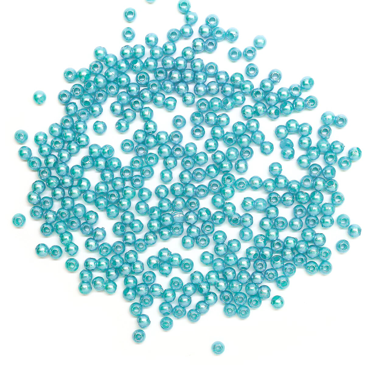 Бусины для рукоделия круглые, пластик, 3 мм, 20 г (упак), Astra&Craft (029 NL бирюза)