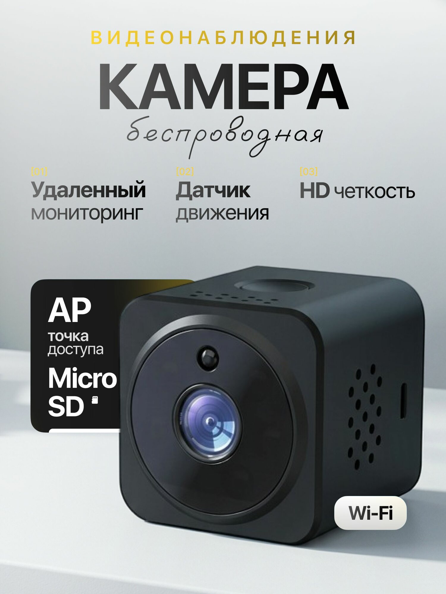 Камера видеонаблюдения мини wifi с ночным видением