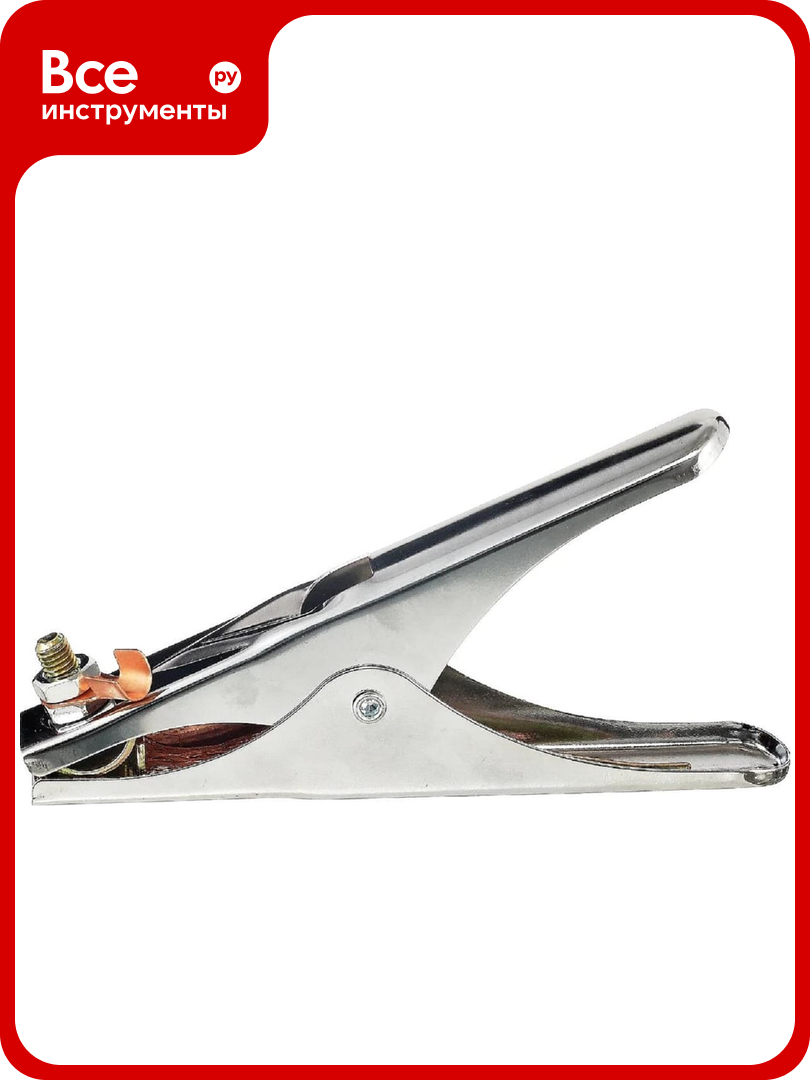 Зажим (клемма) массы 300 А для сварочного аппарата Diamond Industrial DIDSVKRO300, пружинный тип, промышленный зажим