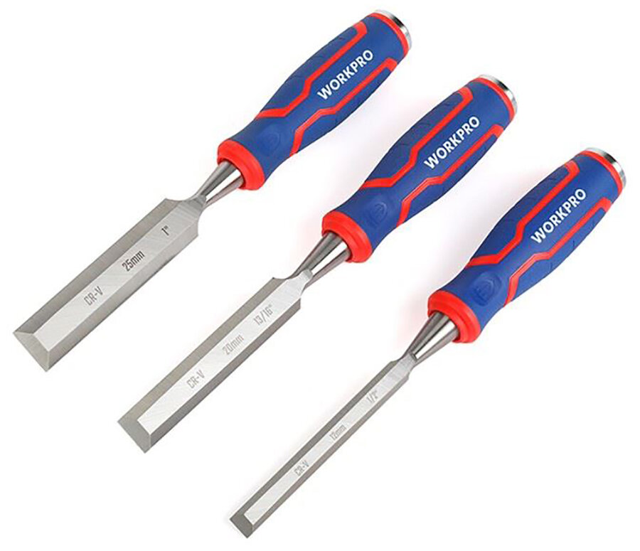 Набор стамесок-долот, 3 шт. Workpro WP201301