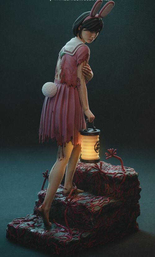 Фигурка Хинако Симидзу/Hinako Shimizu из игры Silent Hill f. Без покраски. 25 см