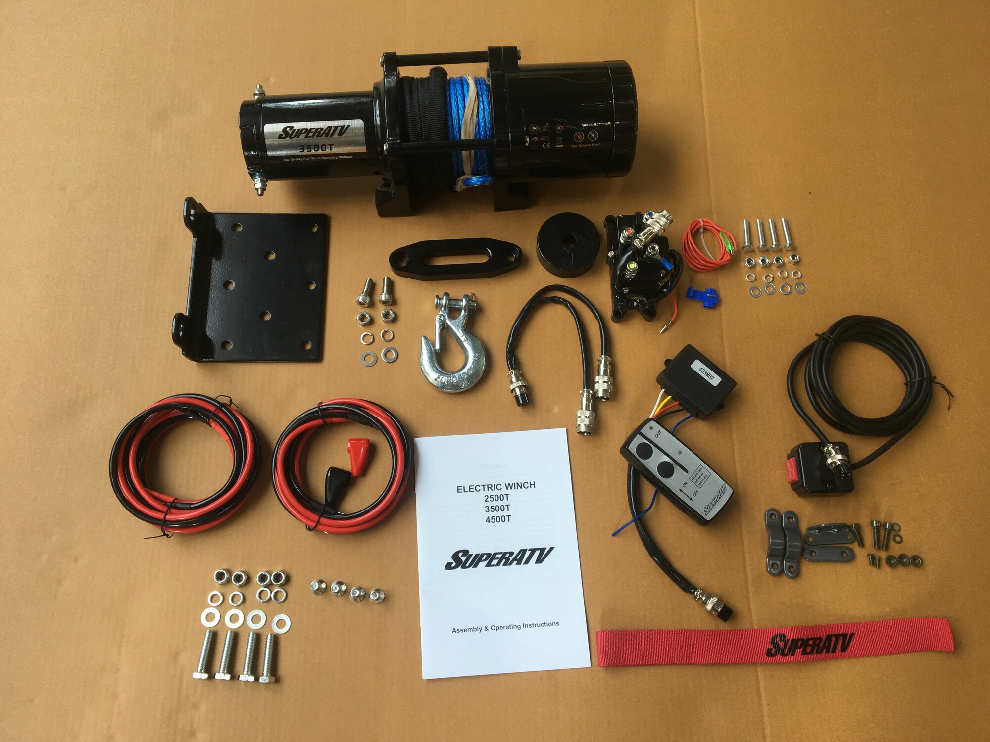 Лебедка электрическая 3500 T EWT-3500I(RISE) A 12V 1589 кг для мототехники , снегохода, квадроцикла, ATV, UTV.