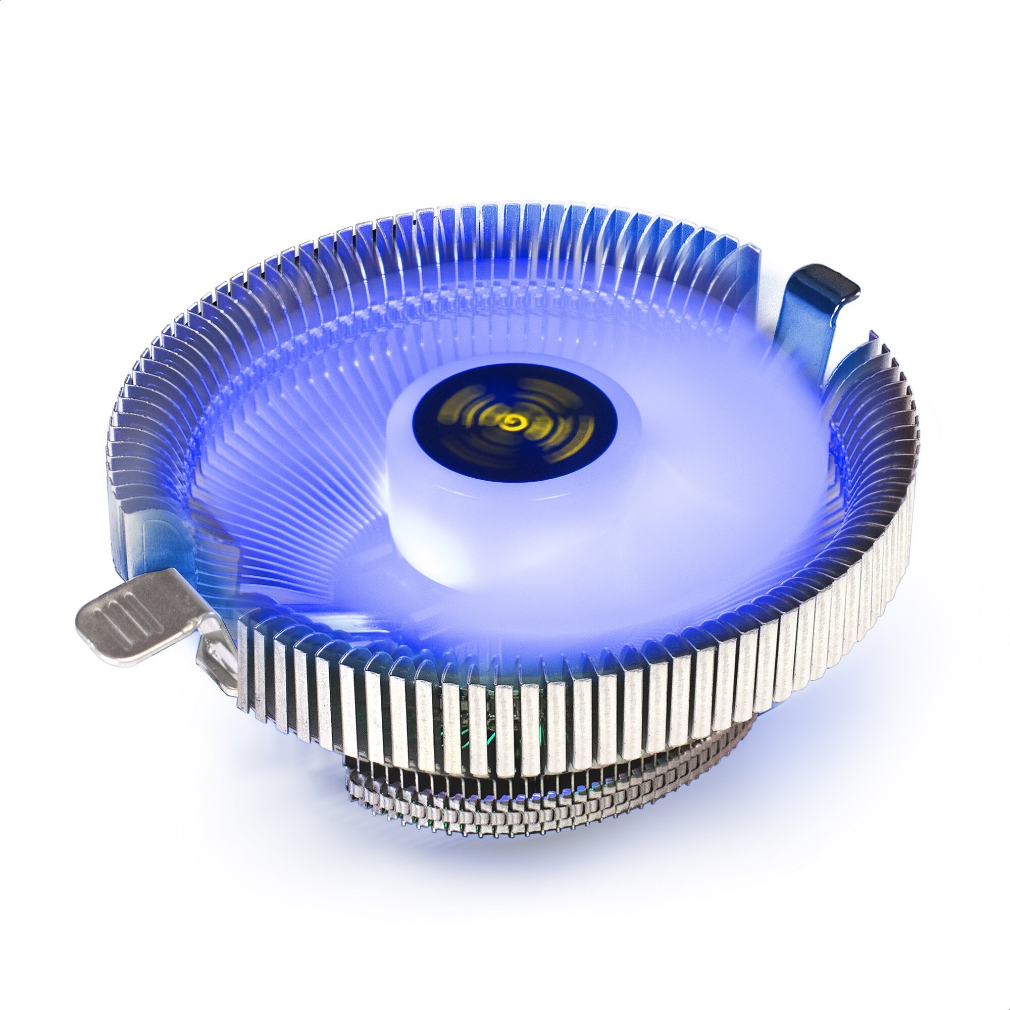 Кулер ExeGate Wizard EE91-PWM. BLUE (Al, LGA775/1150/1151/1155/1156/1200/1700/1851/AM2/AM2+/AM3/AM3+/AM4/AM5/FM1/FM2/754/939/940, TDP 75W, Fan 90mm, PWM,800-2400RPM, Hydro bearing, 4pin,11-24db, подсветка, с термопастой, на защелках, Color Box) EX286148RUS