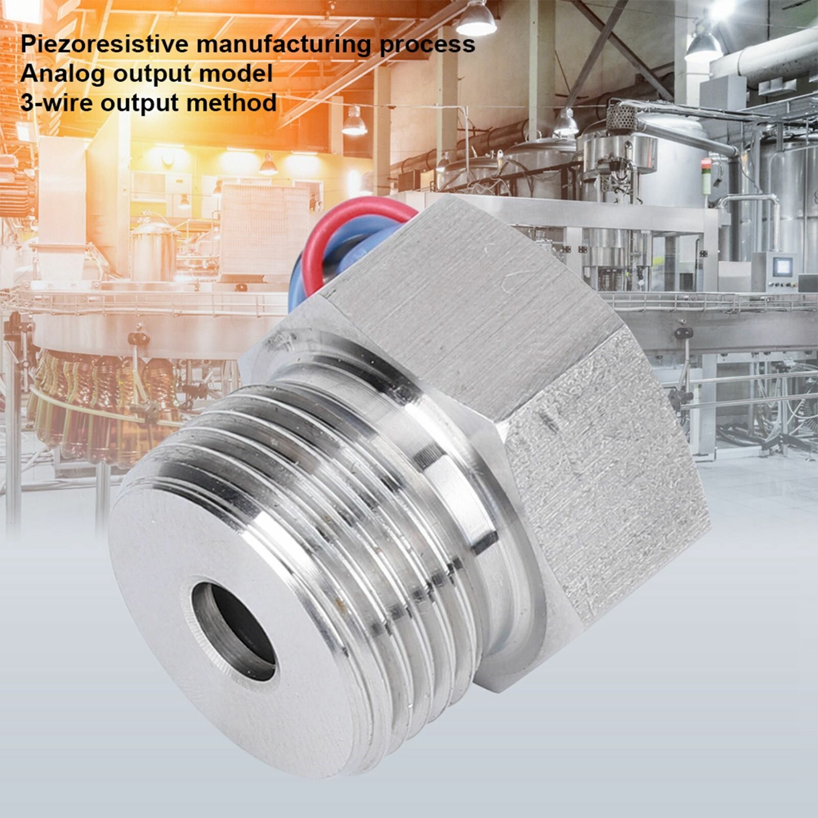 Датчик давления G1/2, плоский флим, 0-10/30/100/300/500 бар, 5 В постоянного тока, аналоговый, 3-проводной, 0-10 бар