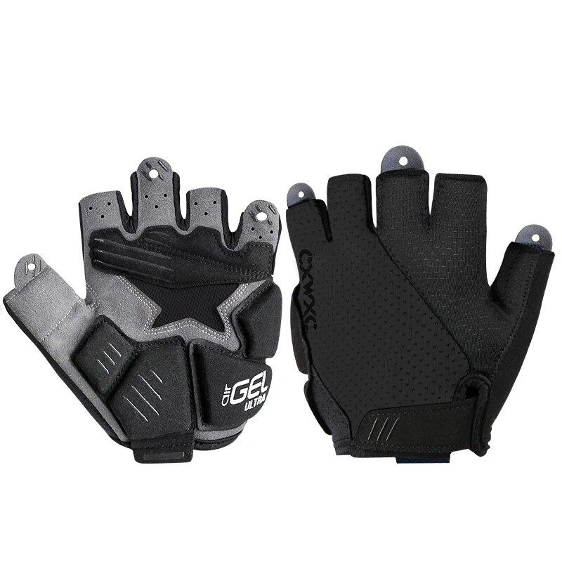 Giyo полупальцевые перчатки из лайкры синие Черный, S, CX-G02 Black Gloves