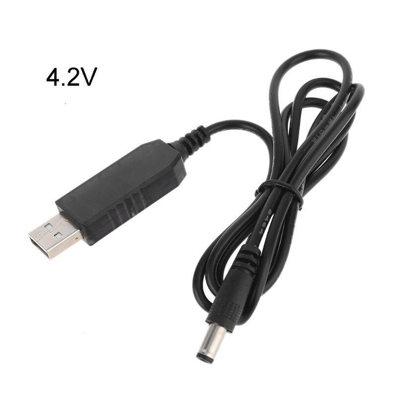 Кабель для зарядки USB до 4.2V 8.4V 12.6V 5.5x2.1mm для аккумулятора 18650, 4.2V