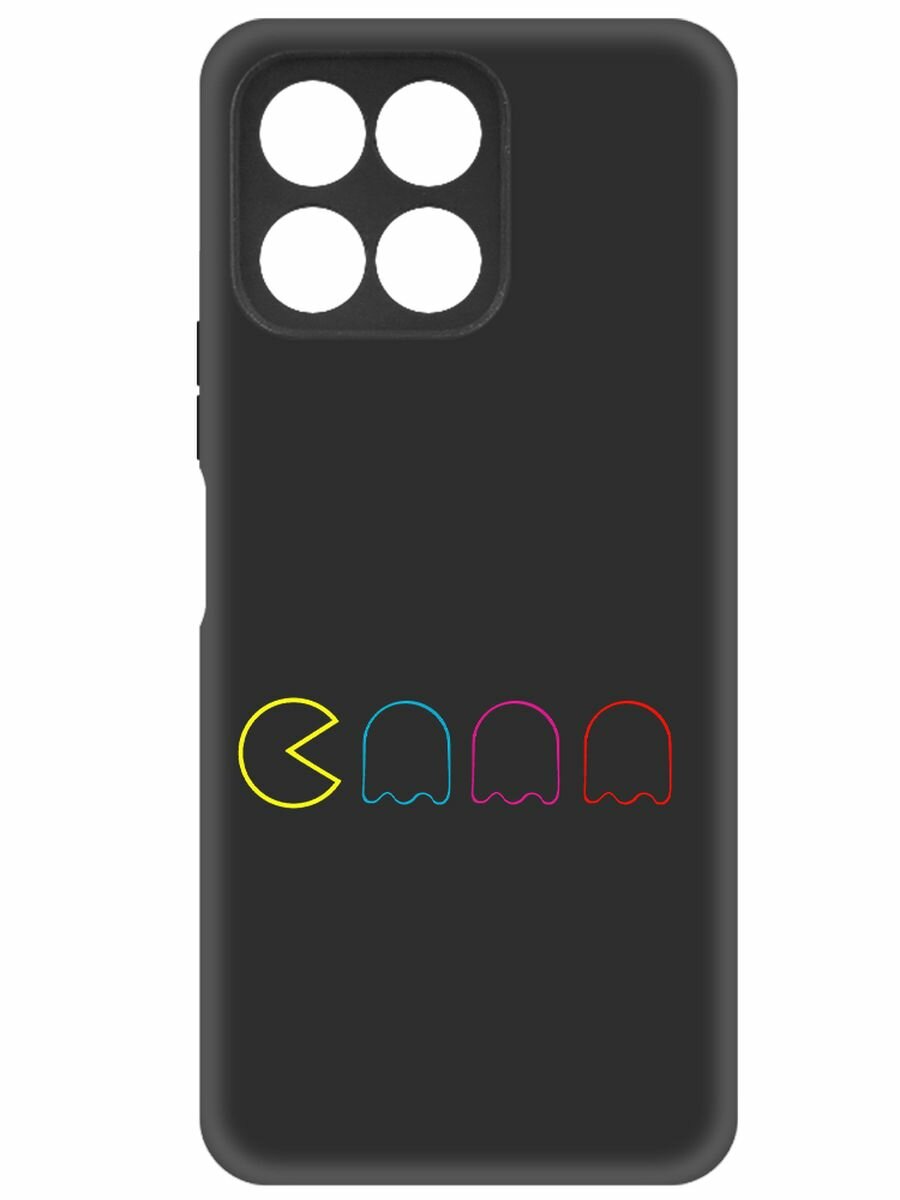 Чехол-накладка Krutoff Soft Case Пакман для Honor X6a черный